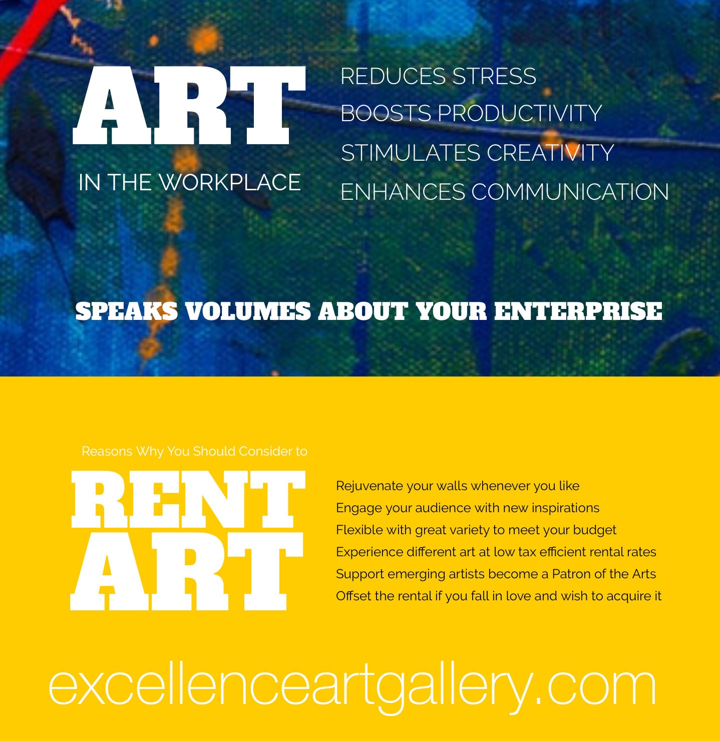 Rent Art at Workspace - Excellence Art Gallery ARTE+EVENTO